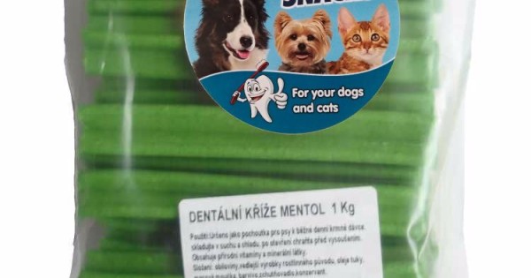 Dental cross mentolis JUKO Užkandžiai 1 kg (apie 44 vnt)
